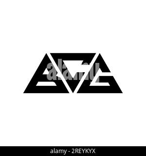 Logo de lettre triangle BCG avec forme de triangle. Monogramme de logo triangle BCG. Modèle de ...