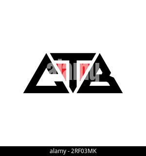 Logo de lettre triangle CTB avec forme de triangle. Monogramme de logo ...