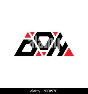 Logo de lettre triangle DOH avec forme de triangle. Monogramme de logo ...