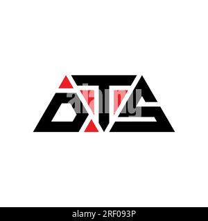 Logo de lettre triangle DTS avec forme de triangle. Monogramme de logo ...