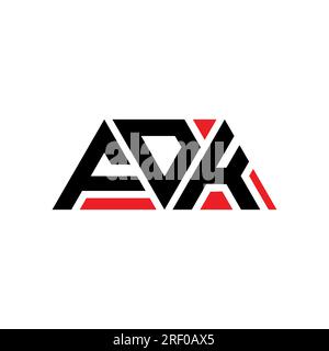 Logo de lettre FDK avec forme de polygone. Logo en forme de polygone et ...