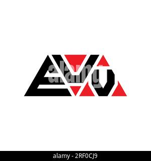 Logo de lettre triangle EUV avec forme de triangle. Monogramme de ...