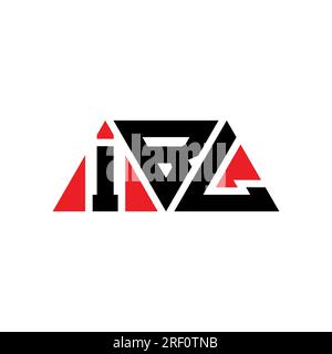 Logo de lettre triangle IBL avec forme de triangle. Monogramme de logo triangle IBL. Modèle de ...