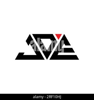 Logo de lettre triangle JDE avec forme de triangle. Monogramme de ...