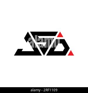 Logo de lettre triangle JSD avec forme de triangle. Monogramme de logo triangle JSD. Modèle de ...