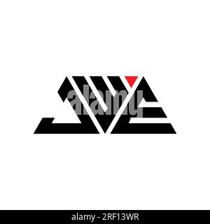Design de logo de lettre triangle JWE avec forme de triangle ...
