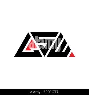 Logo lettre triangle LSW en forme de triangle. Monogramme de logo triangle LSW. Modèle de logo ...