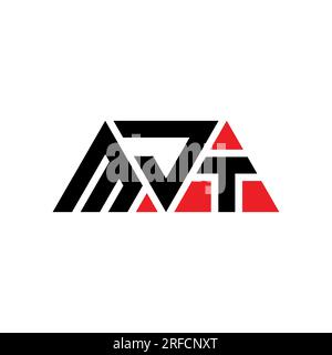Logo de lettre triangle MJT avec forme de triangle. Monogramme de logo ...