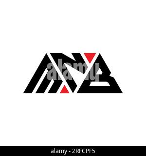 Logo de lettre triangle MNB avec forme de triangle. Monogramme de logo ...