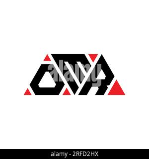 Logo de lettre triangle OMR avec forme de triangle. Monogramme de logo triangle OMR. Modèle de ...