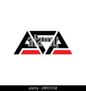 Logo de lettre triangle PFP avec forme de triangle. Monogramme de logo ...