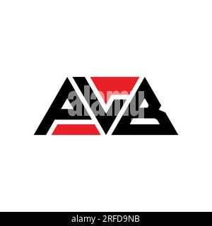 Logo de lettre triangle PLB avec forme de triangle. Monogramme de logo ...