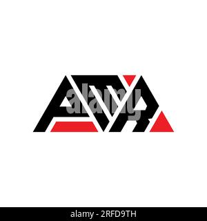 Logo en forme de triangle PMR. Monogramme de logo triangle PMR. Modèle ...