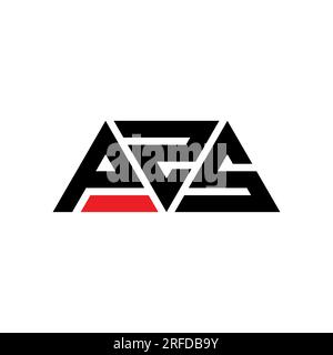 Logo de lettre triangle PZS avec forme de triangle. Monogramme de logo ...