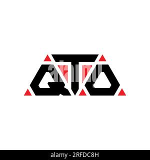 Design de logo de lettre triangle QTO avec forme de triangle. Monogramme de conception de logo ...