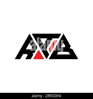 Logo de lettre triangle RAB avec forme de triangle. Monogramme de logo ...