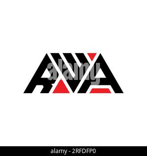 Logo de lettre RWA avec forme de polygone. Polygone RWA et logo en forme de cube. Modèle de logo ...