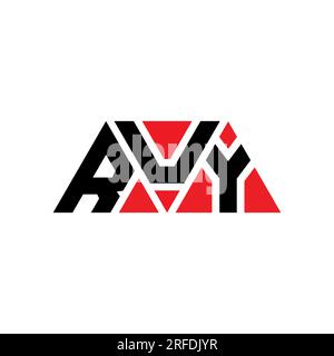 Logo de lettre triangle RUY avec forme de triangle. Monogramme de logo ...