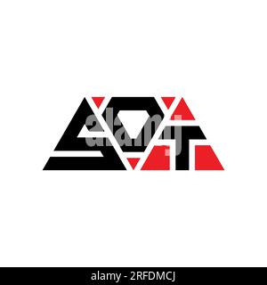 Logo de lettre triangle SOT avec forme de triangle. Monogramme de logo triangle SOT. Modèle de ...