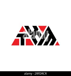 Logo de lettre triangle TXM avec forme de triangle. Monogramme de logo ...