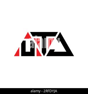 Logo de lettre triangle UTJ avec forme de triangle. Monogramme de logo ...
