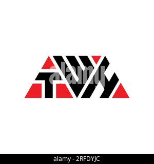 Logo de lettre triangle TWH avec forme de triangle. Monogramme de ...