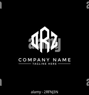 Logo de lettre DRZ avec forme de polygone. Logo en forme de polygone ...