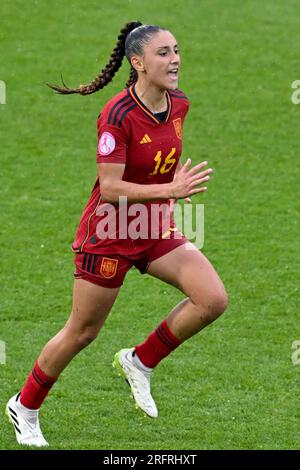 Olaya Enrique (16 ans) d'Espagne photographiée lors d'un match de ...