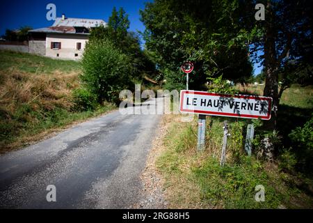 Haut Vernet, France. 08 août 2023. La rue où Emile a été vu pour la ...