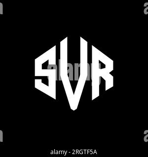Conception de logo de lettre SVR avec forme de polygone. Conception de ...
