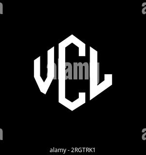 Logo de lettre VCL avec forme de polygone. Logo en forme de polygone et de cube VCL. Modèle de ...