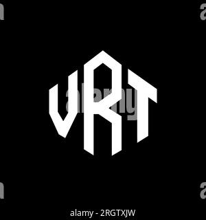 Logo de lettre VRT avec forme de polygone. Logo en forme de polygone et ...