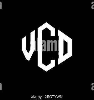 Logo de lettre VCD avec forme de polygone. Logo en forme de polygone et ...