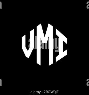 Logo de lettre VMI avec forme de polygone. Logo en forme de polygone et ...