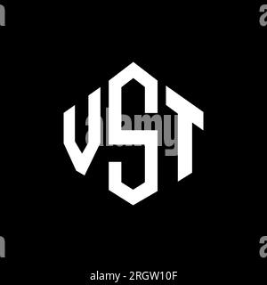 Logo de lettre VST avec forme de polygone. Logo en forme de polygone et ...