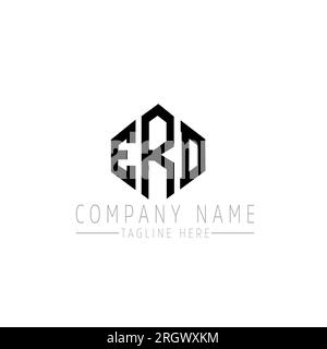 Conception de logo de lettre ERD avec forme de polygone. Conception de ...
