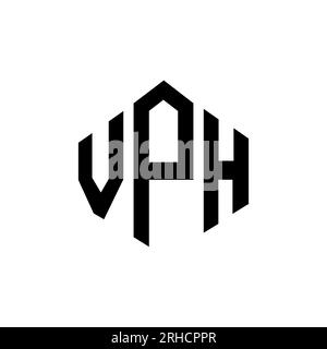 Logo de lettre VPH avec forme de polygone. Logo en forme de polygone ...