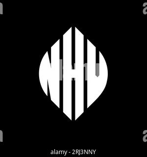 Logo NHV. Lettre NHV. Conception de logo de lettre NHV. Initiales NHV ...