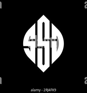 Logo SSJ. Lettre SSJ. Logo de la lettre SSJ. Initiales SSJ logo lié ...