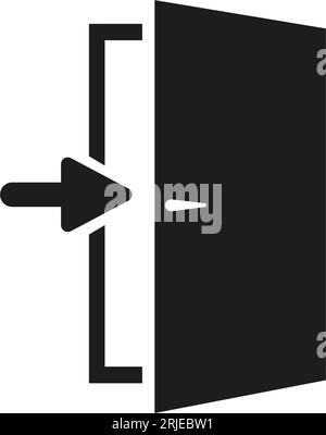 L'icône de signe ouvert. Symbole d'entrée et l'entrée. Télévision ...