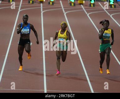 Julien ALFRED de LCA , Shelly-Ann FRASER-PRYCE , Shericka JACKSON de ...