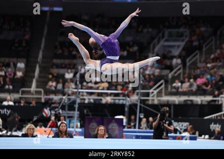 25 août 2023 : gymnaste Dulcy Caylor lors de la compétition senior ...