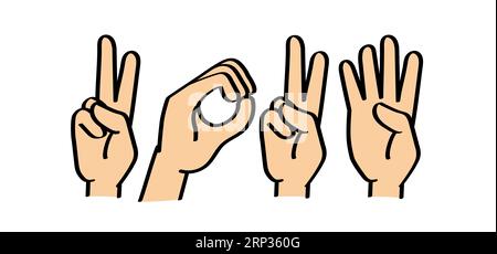 Dessin de bande dessinée sourde langue des signes, 2023. Dessin animé ...