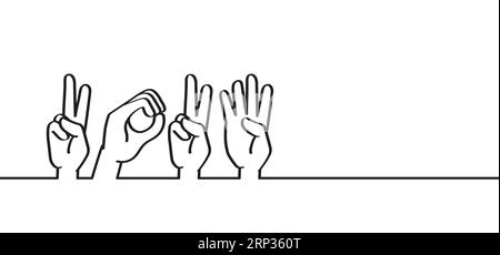 Dessin de bande dessinée sourde langue des signes, 2023. Dessin animé ...