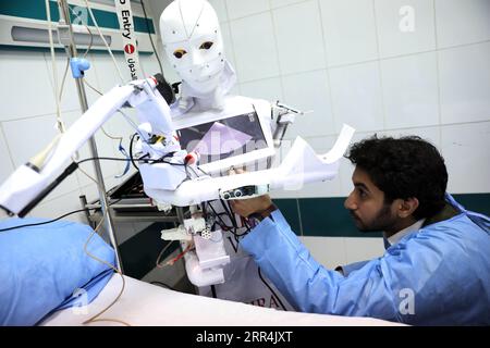 201206 -- TANTA ÉGYPTE, 6 décembre 2020 -- le robot CIRA 03 effectue ...