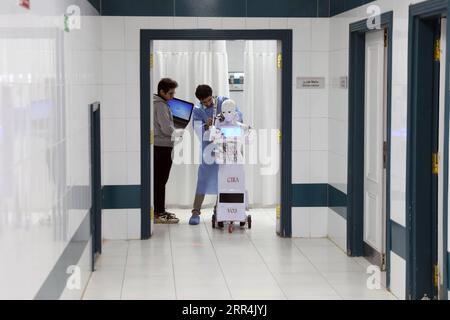 201206 -- TANTA ÉGYPTE, 6 décembre 2020 -- le robot CIRA 03 effectue ...