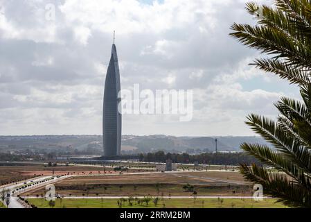 Maroc. Rabat. Tour Mohammed VI. La plus haute tour du Maroc atteignant ...