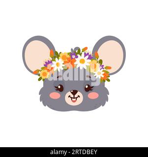 Un dessin de tête de rat en souriant et heureux Image Vectorielle Stock ...