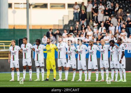 Leuven, Belgique. 30 septembre 2023. Kamal Sowah de Standard marque un ...