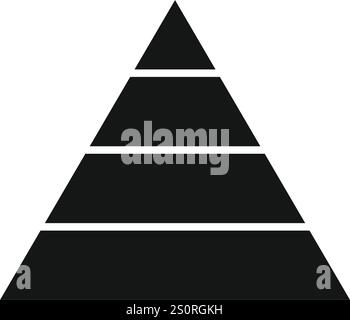 Niveaux de pyramide triangulaire. Diagramme pyramidal triangulaire ...